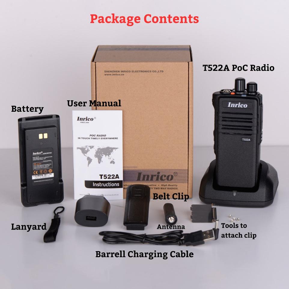Inrico T522A 4G/LTE/Wi-Fi Android PoC Radio